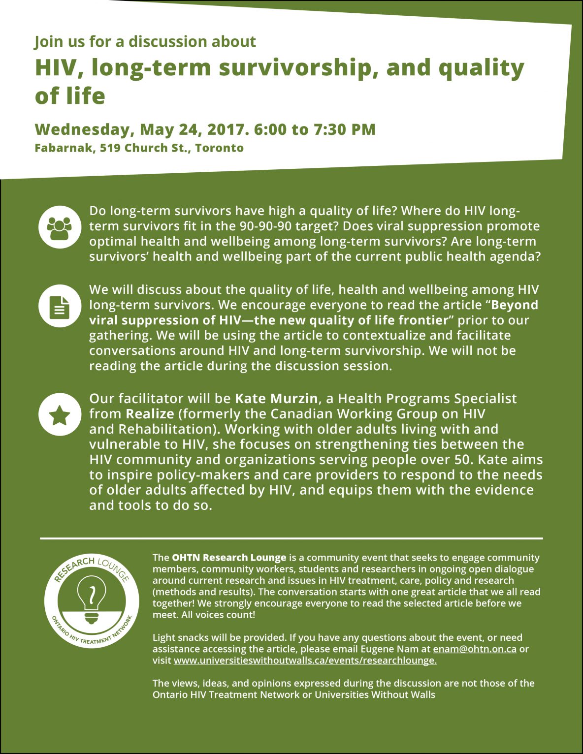 HIV, long-term survivorship, and quality of life – The Ontario HIV ...